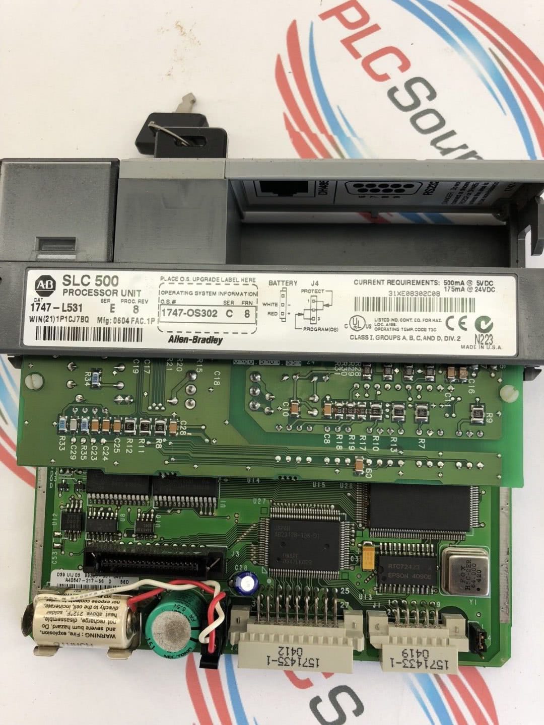 ALLEN BRADLEY SLC 500 1747-L531 SER E REV 8 PROCESSOR UNIT