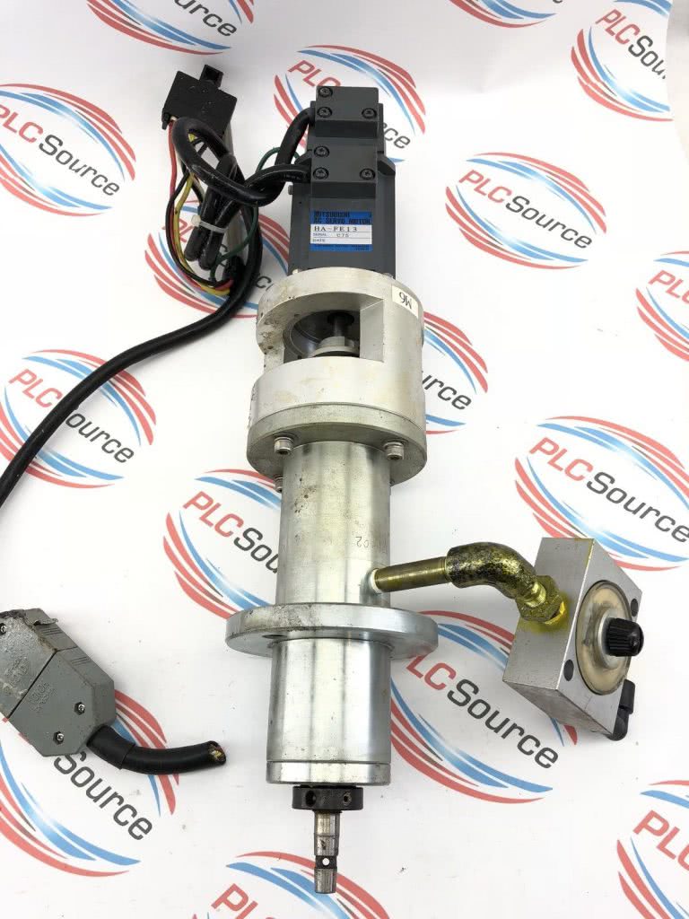 MITSUBISHI HA-FE13 AC SERVO MOTOR ASSEMBLY WITH CONVUM VACUUM FILTER VF-5