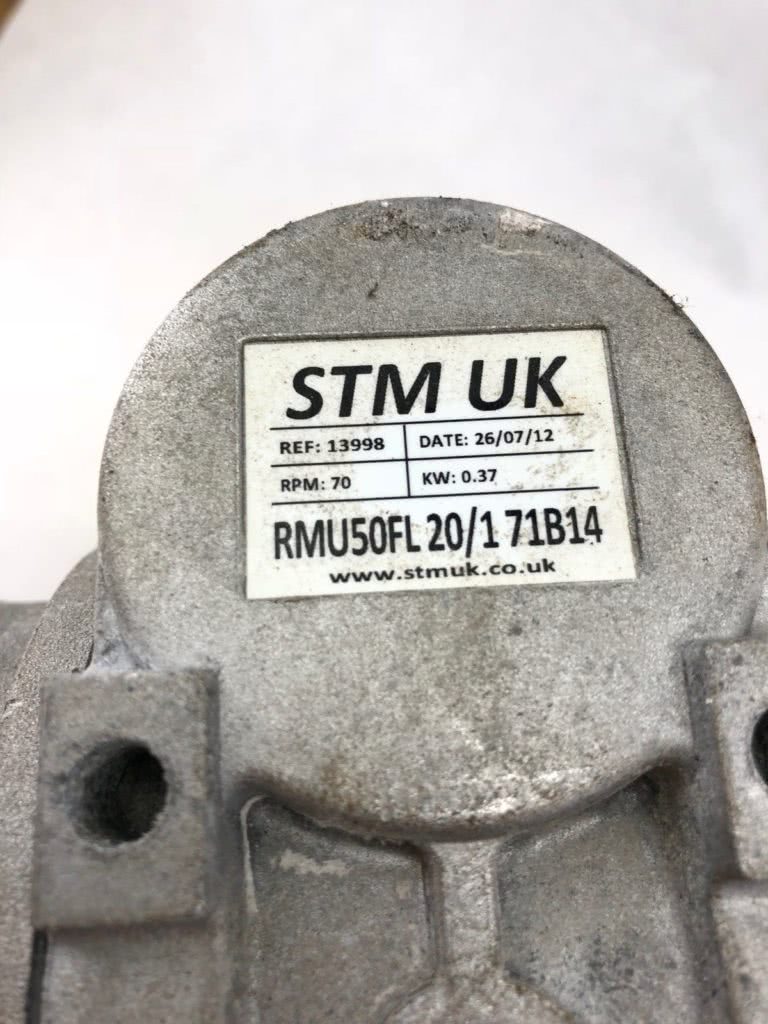 STM UK RMU50FL 20/1 71B14 70RPM 0.37KW REDUCER WITH ELECTRIC MOTOR, (B431)