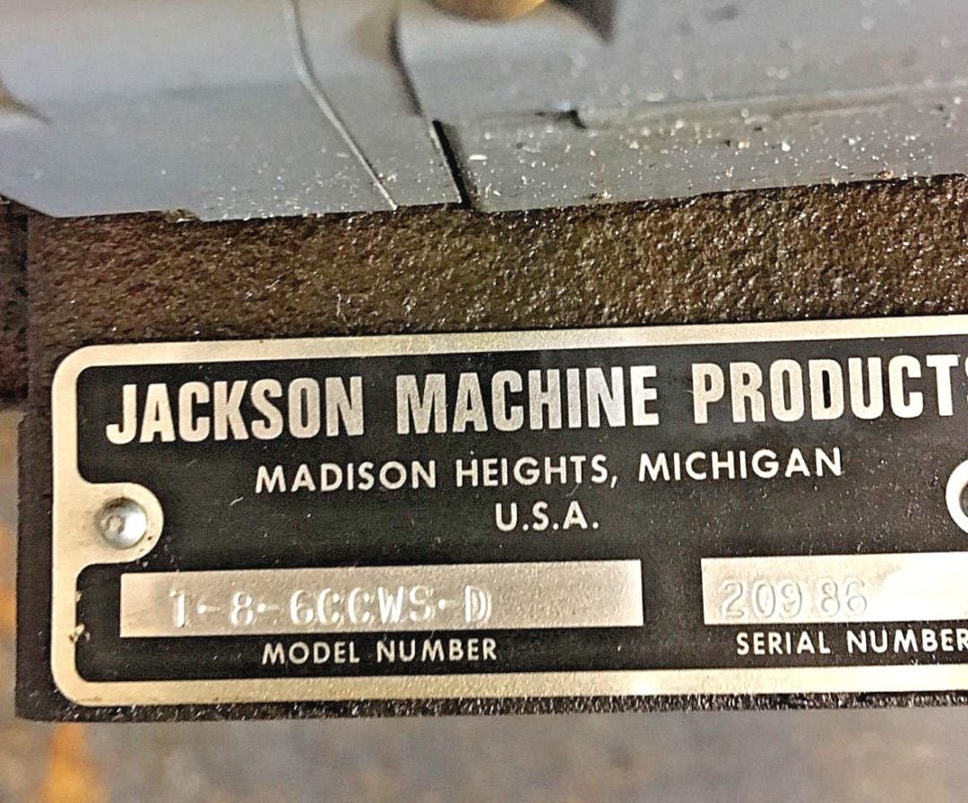JACKSON MACHINE PRODUCTS T-8-6CCWS-D INDEX TABLE STATION LH RWC, (B228)