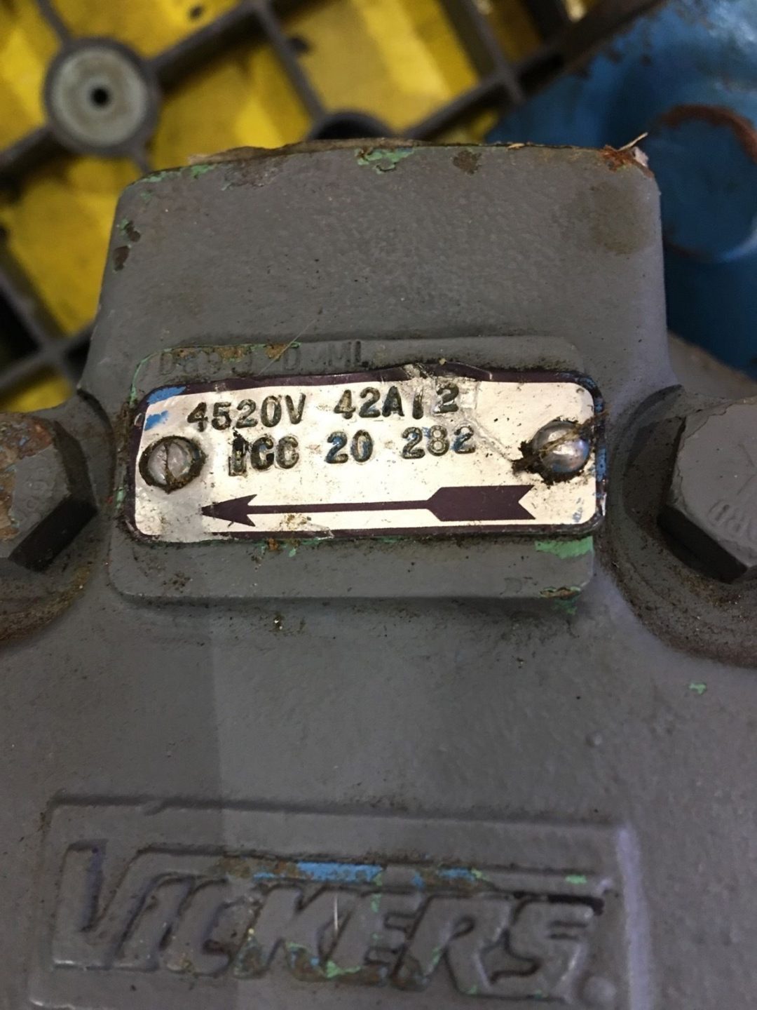 VICKERS HYDRAULIC PUMP 4520V 42A12 1CC-20-282, (HP PT)
