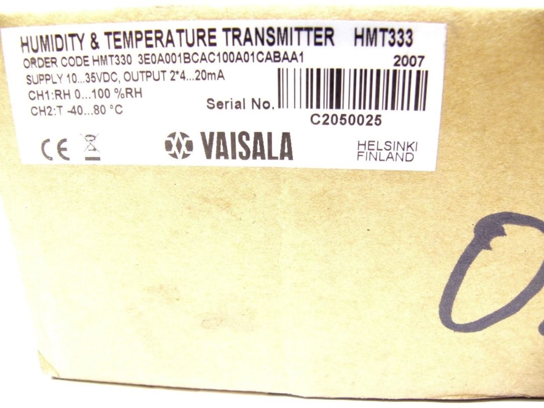 VAISALA HUMIDITY TEMPERATURE TRANSMITTER HMT333 (TOL)