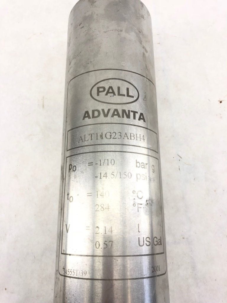 PALL ADVANTA ALT11G23ABH4 STAINLESS STEEL FILTER HOUSING, (B434)