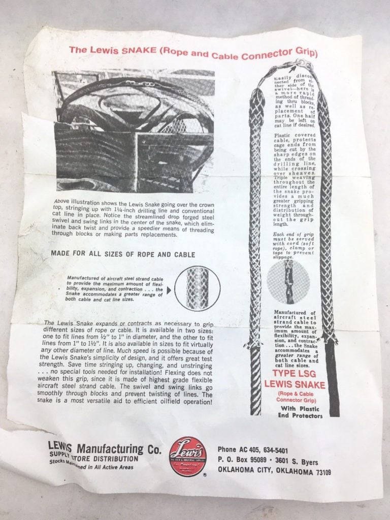 LEWIS 34mm LSG SNAKE ROPE & CABLE CONNECTOR GRIP (B458)