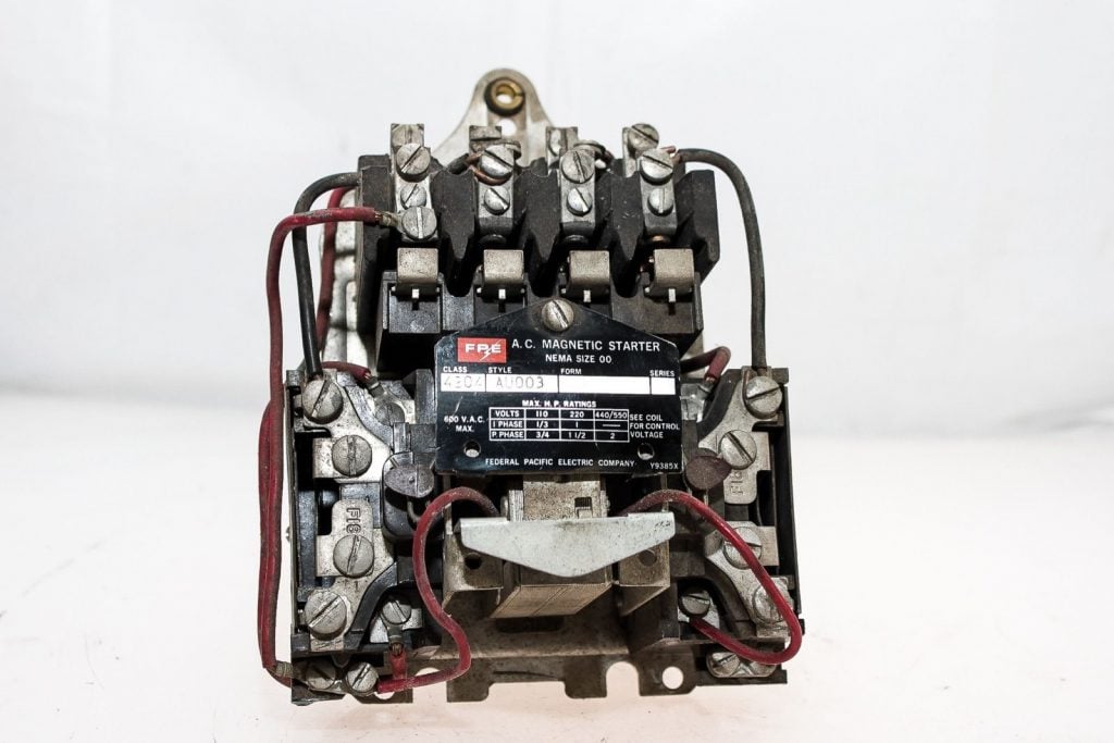 FEDERAL PACIFIC ELECTRIC FPE 4204 AU003 SIZE 3 600VAC MOTOR STARTER (G97)