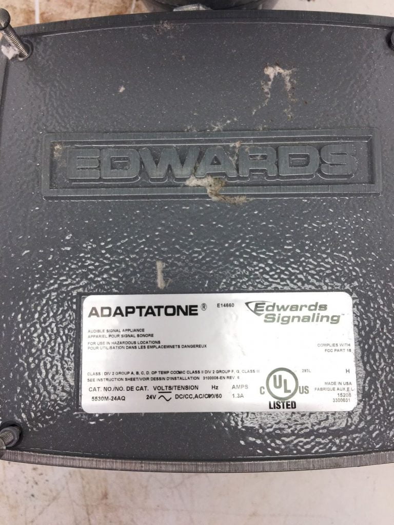 EDWARDS SIGNALING 5530M-24AQ ADAPTATONE MULTIPLE TONE SIGNAL, 24V, 1.3A ...