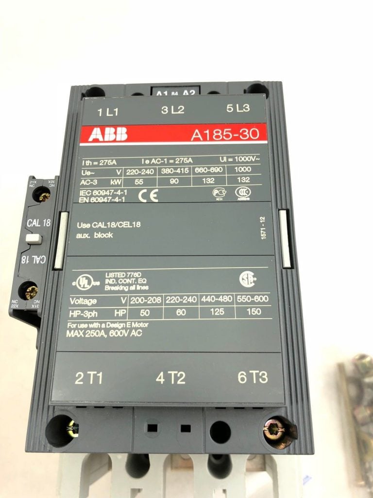 ABB A185-30-11 CONTACTOR 1SFL491001R8411 *SEE DESCRIPTION* (B442)