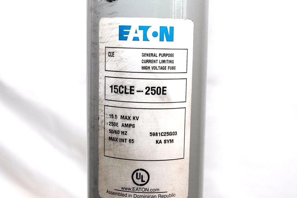 EATON 15CLE-250E 15.5kV 250E AMPS 50/60Hz DOUBLE BARREL FUSE (B143)