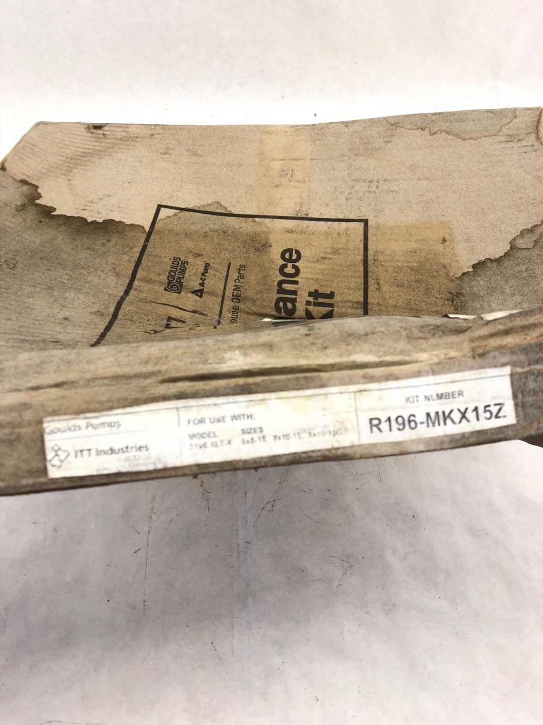 GOULDS R196-MKX15Z PUMP SEAL REPLACEMENT PART, BOX DAMAGED, (B329)