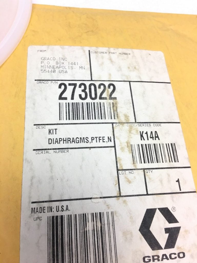 Graco 273022 KIT DIAPHRAGMS PTFE NEOPRENE, B301