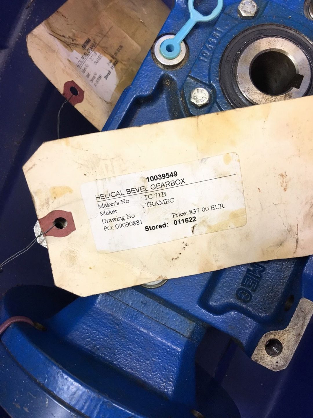 TRAMEC TC71B TC 71B0 HELICAL BEVEL GEARBOX SERIES T, (B314)