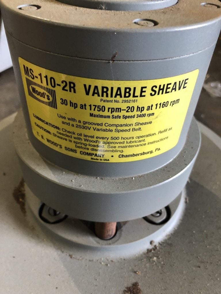 WOODS MS-110-2R MULTIPLE GROOVE MOTION CONTROL VARIABLE SPEED SHEAVE