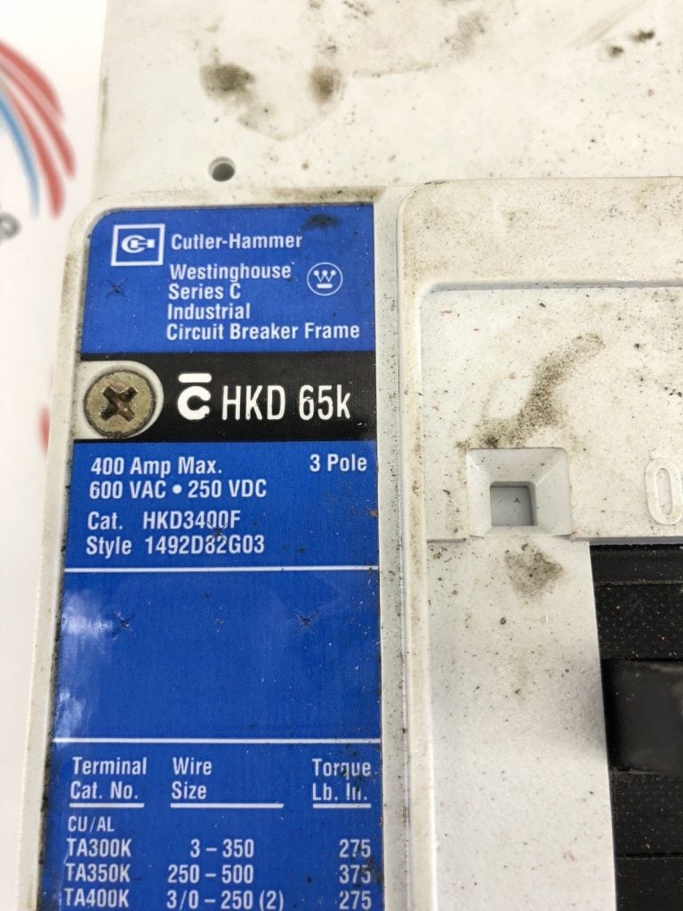 WESTINGHOUSE CUTLER HAMMER HKD3400F 400A CIRCUIT BREAKER W/ KT3300T ...