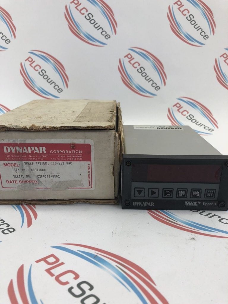 DYNAPAR MAX JR SPEED 1 SPEED MASTER MSJR1S00 115-230 VAC