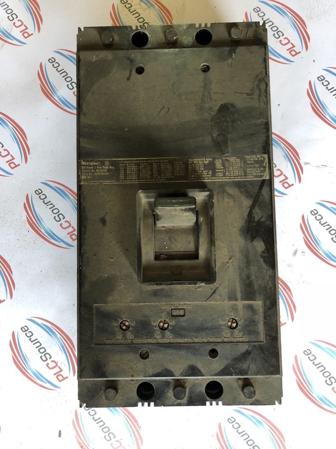 WESTINGHOUSE 3-POLE 800A CIRCUIT BREAKER MA FRAME MA3800F W/ 400A TRIP UNIT