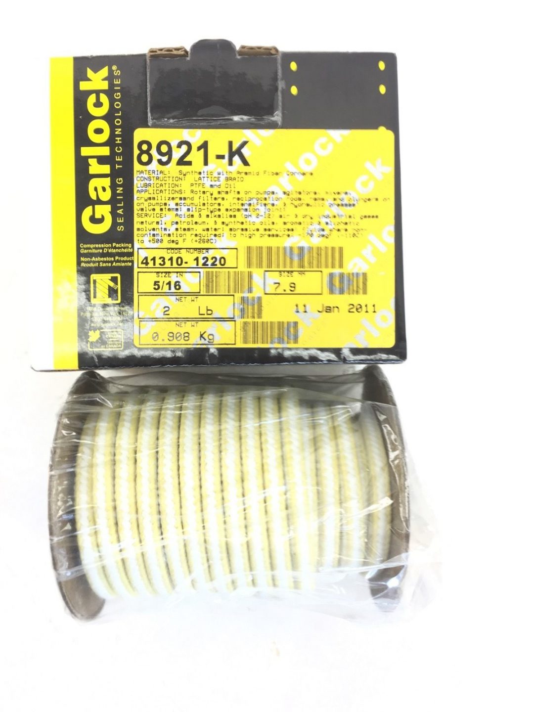 GARLOCK 8921-K COMPRESSION PACKING 5/16" ** (H218)