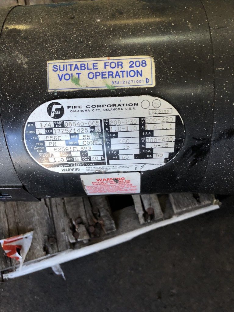 FIFE GUIDE POWER UNIT E25B-1AA1A ,WITH MOOG D631-175C, FIFE 1/4 HP MOTOR