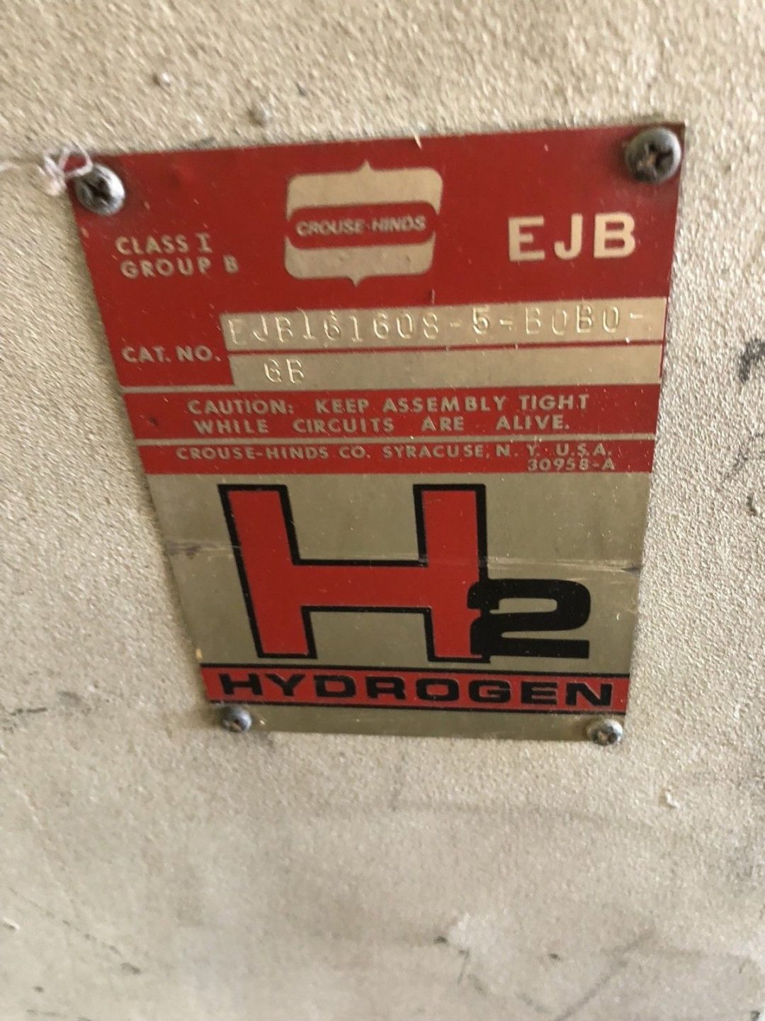 CROUSE HINDS EJB-16160S-5-B0B0 EXPLOSION PROOF ALUMINUM JUNCTION BOX H2 ...