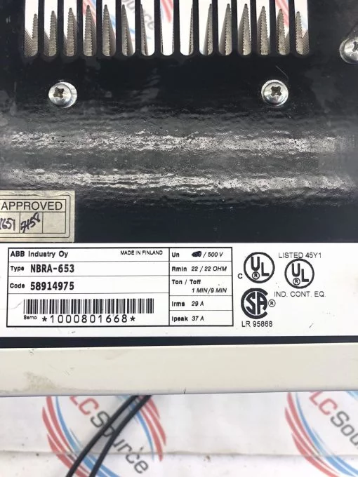 ABB NBRA-653 BRAKING CHOPPER MODULE