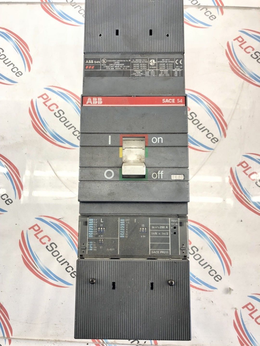 ABB SACE S4N CIRCUIT BREAKER 3 POLE 250AMP