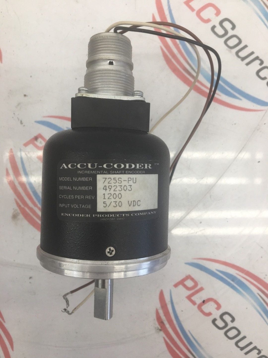 ACCU-CODER 725S-PU INCREMENTAL SHAFT ENCODER 1200 CYCLES, 5/30VDC