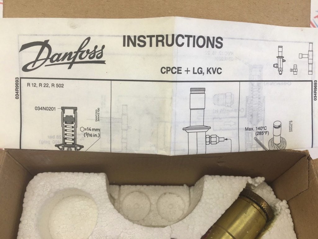 DANFOSS CPCE REFRIGERANT HOT-GAS BYPASS REGULATOR TYPE CPCE RANGE 0 ...