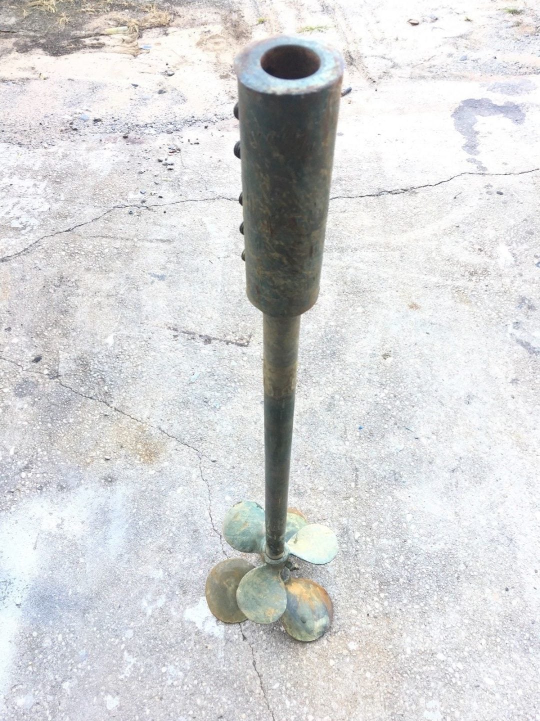 DOUBLE AXIAL PADDLE STIRRER IMPELLER with COUPLED SHAFT 41-1/2" Lx9-3/4 ...