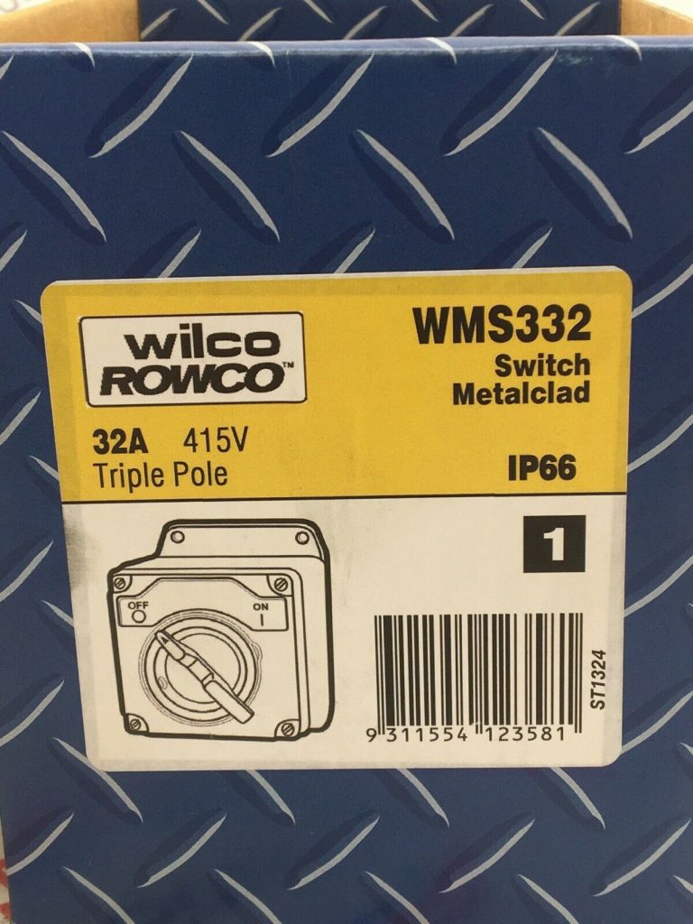 WILCO ROWCO WMS332 METALCLAD SWITCH