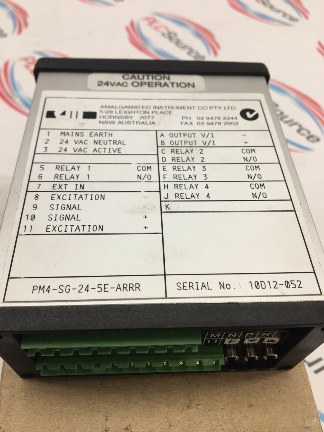 AMALGAMATED INSTRUMENT CO. PM4-SG-24-5E-ARRR