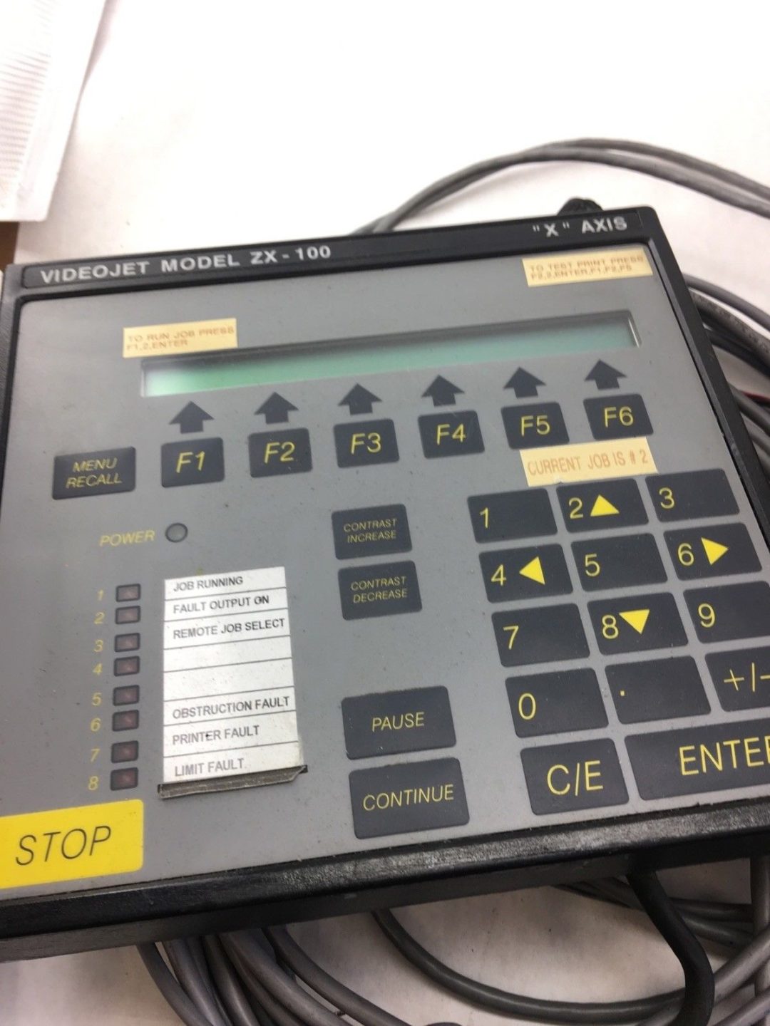 VIDEOJET 1310 INK JET PRINTER W/ ZX-100 & TSA TRAVERSING PRINTHEAD ...