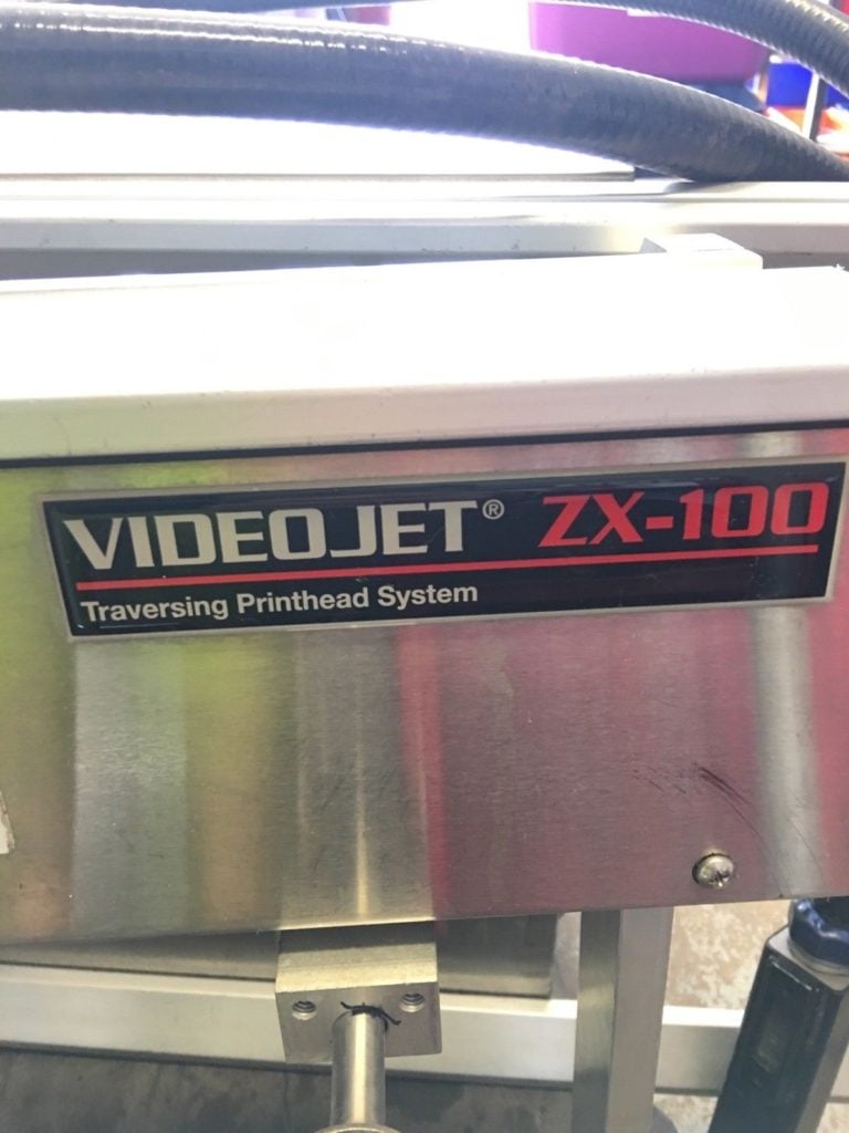VIDEOJET 1310 INK JET PRINTER W/ ZX-100 & TSA TRAVERSING PRINTHEAD ...