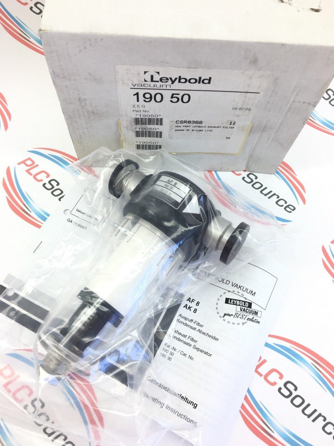 LEYBOLD 19050 AF-8 OIL EXHAUST FILTER D2.5E ROTARY VANE VACUUM PUMPS ...