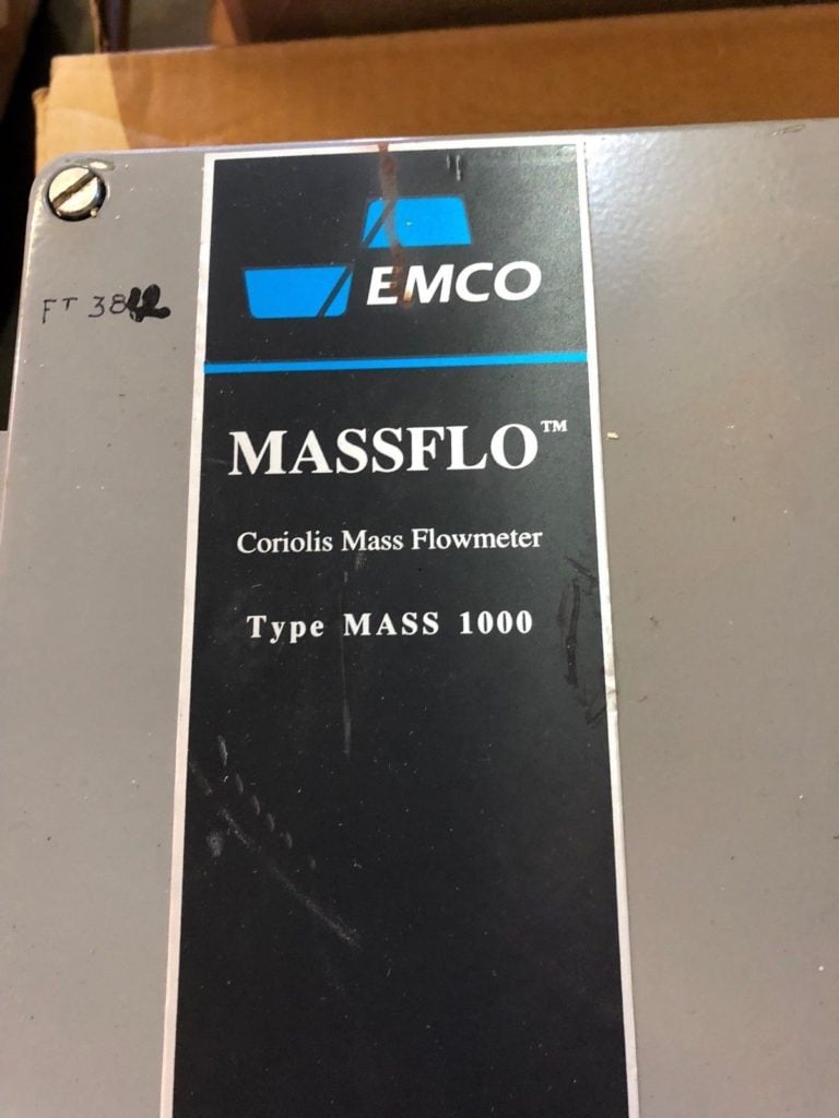 EMCO DANFOSS MASSFLO SIGNAL CONVERTER MASS 1000 CORIOLIS MASS FLOWMETER ...