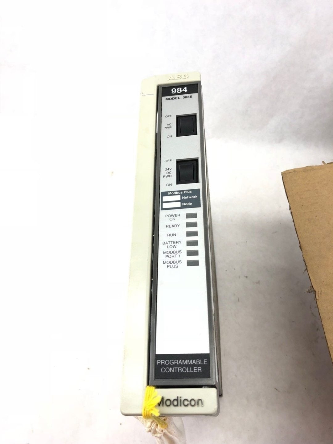 MODICON PC-E984-385 PROGRAMMABLE CONTROLLER 984 CPU 16K MEM, (B449)